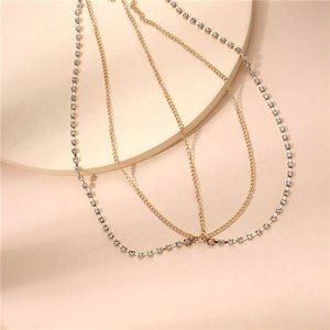 Other | Shegirl Boho Layered Head Chains Gold Rhinestone Headpiece ...